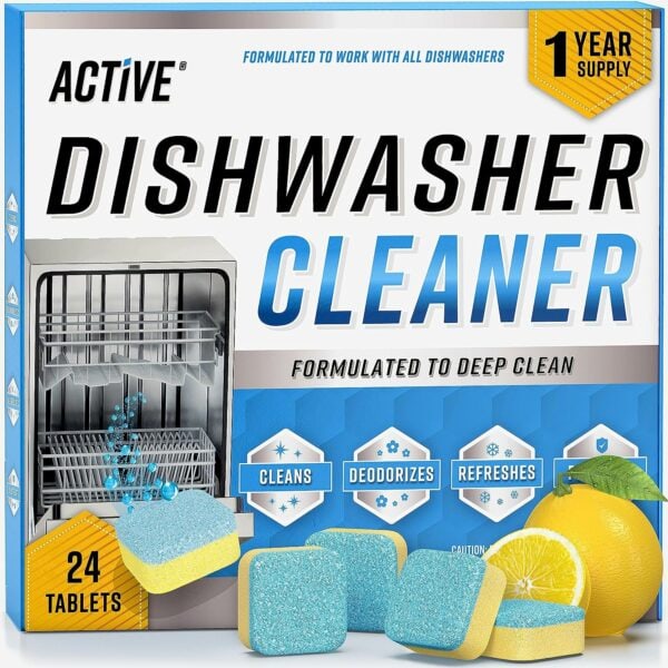 ACTIVE Dishwasher Cleaner & Deodorizer Tablets - 24 Pack