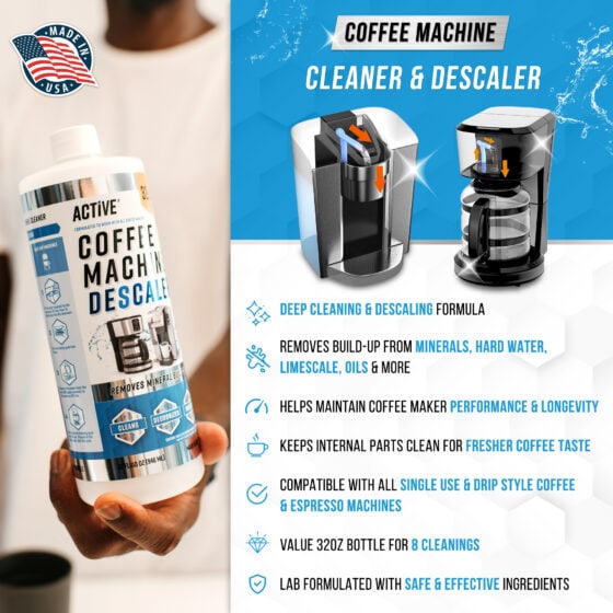 ACTIVE Coffee Machine Descaler - Best Coffee Maker Cleaner