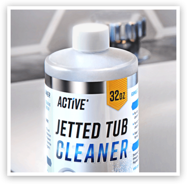 ACTIVE Jetted Tub Cleaner - Cleans Bath Tubs & Hot Tubs