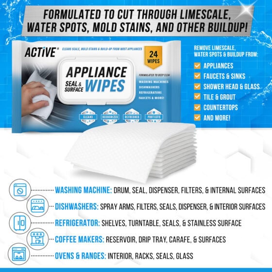 ACTIVE Appliance Wipes for Seals & Surfaces