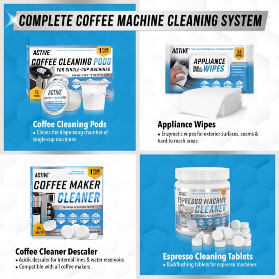 ACTIVE Coffee Maker Cleaning Pods - Rinse Single Cup Machine